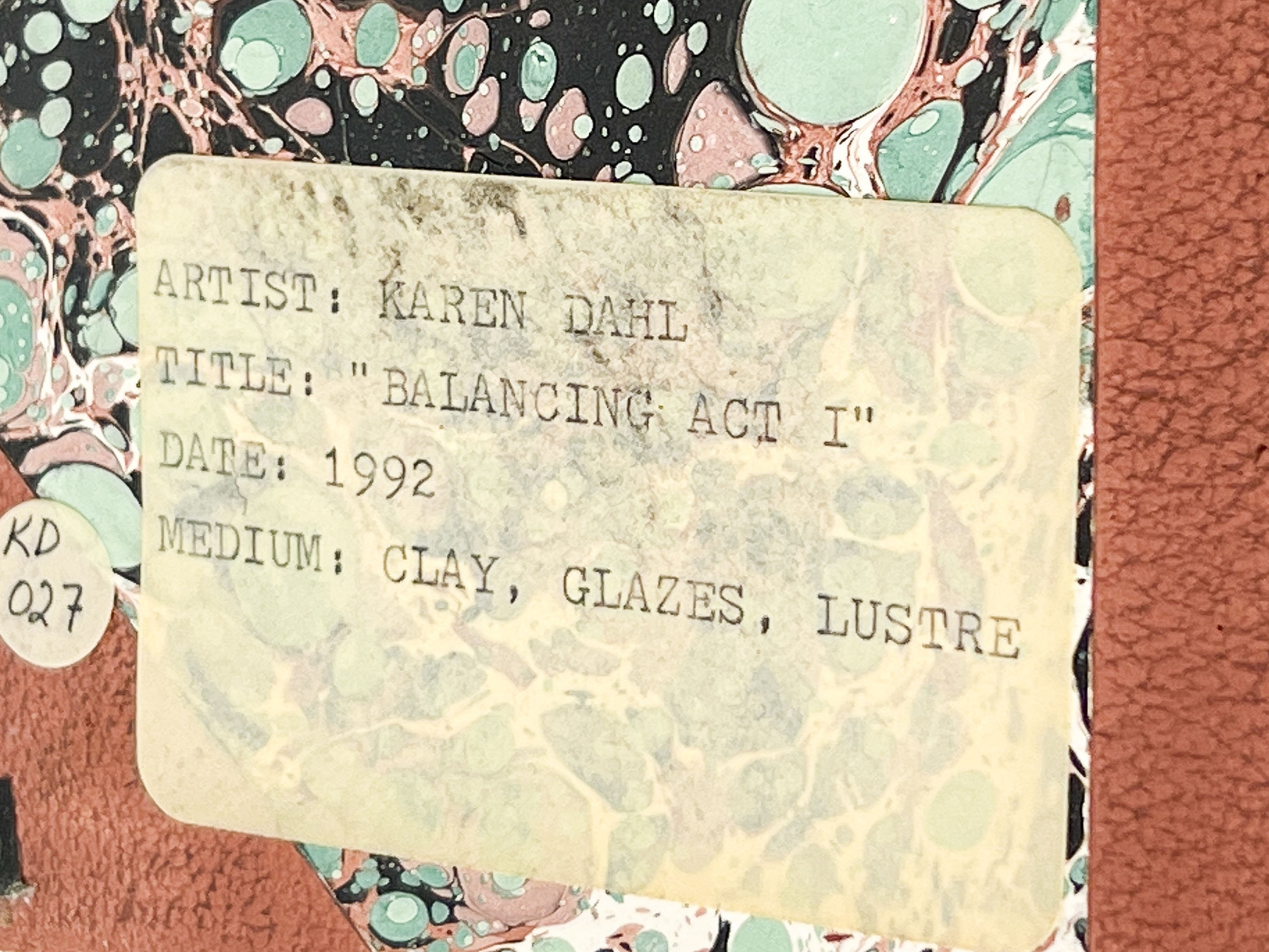 Karen Dahl | Balancing Act I (1992) | MutualArt