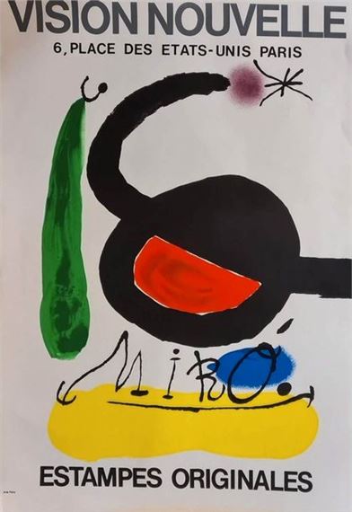 Joan Miró | Poster lithographed in colors, original prints, Vision ...