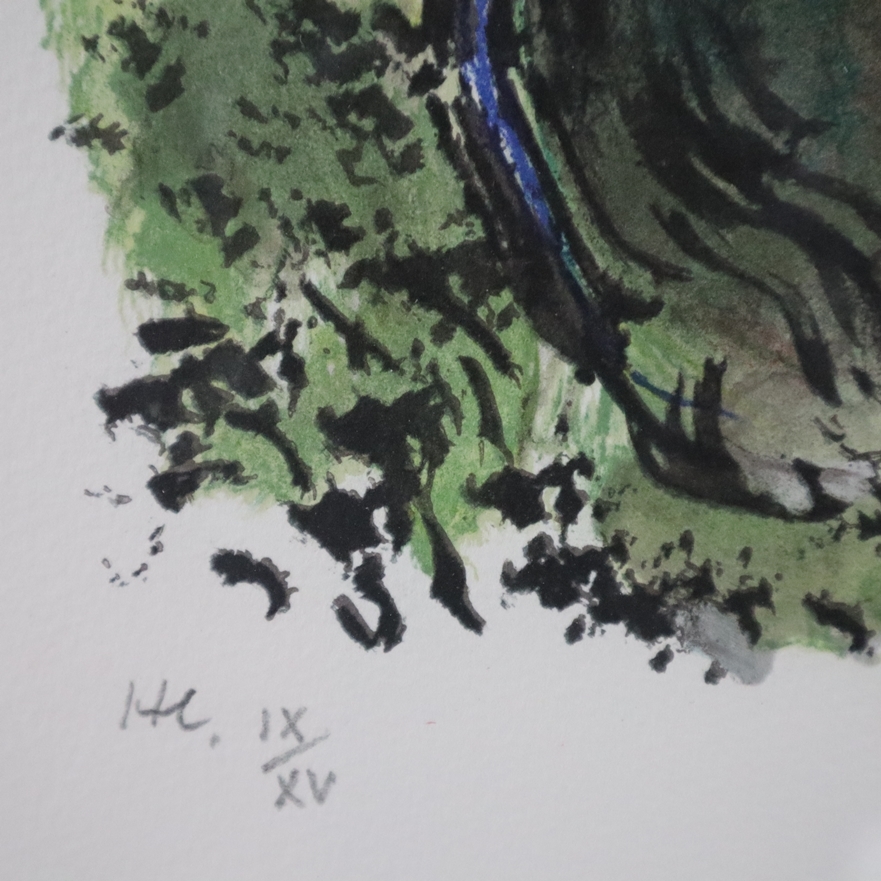 Marc Chagall | Repos avec âue rouge (2001) | MutualArt