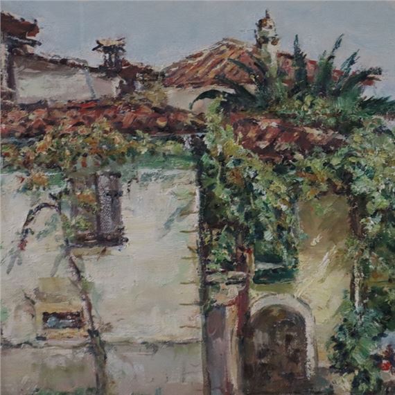 Hans Werner Matern | Südländische Stadt in Gebirgsseelandschaft (1963 ...