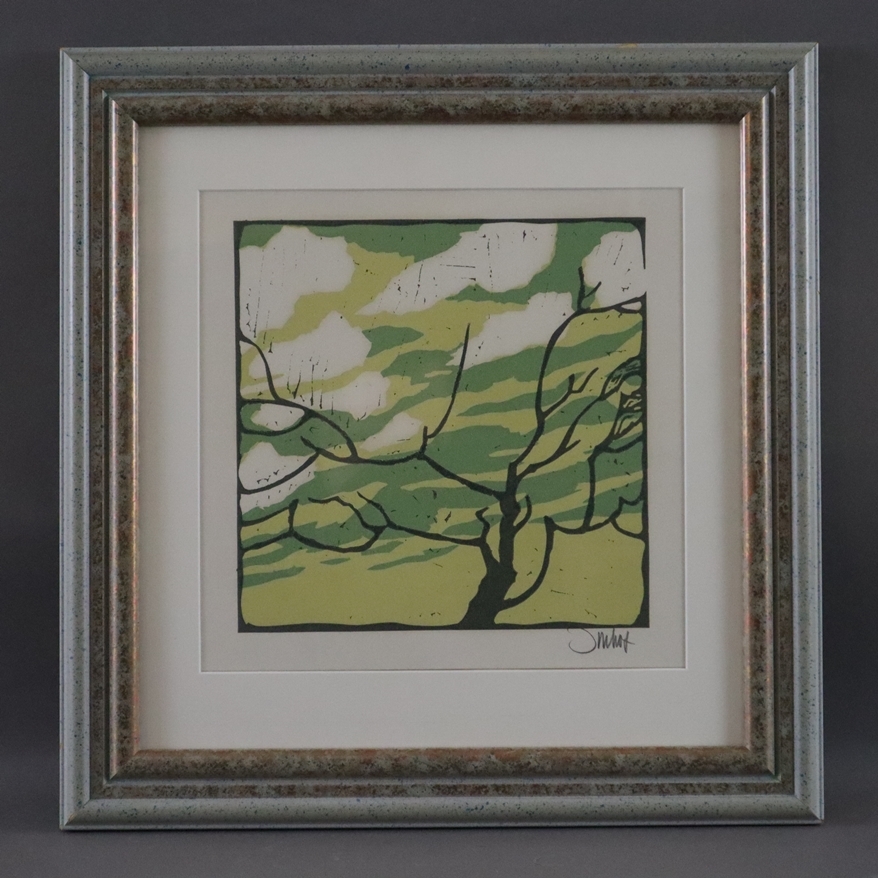 Robert Imhof | - Kahler Baum mit ziehenden Wolken | MutualArt