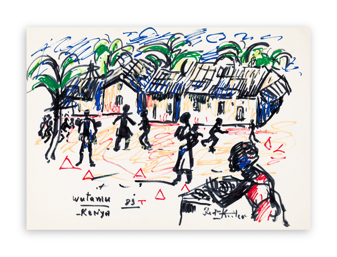 Ibrahim Kodra | Lotto unico di 2 opere: (2000) | MutualArt