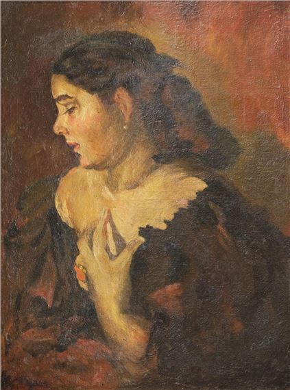 Baldomero Romero Ressendi | Retrato femenino | MutualArt