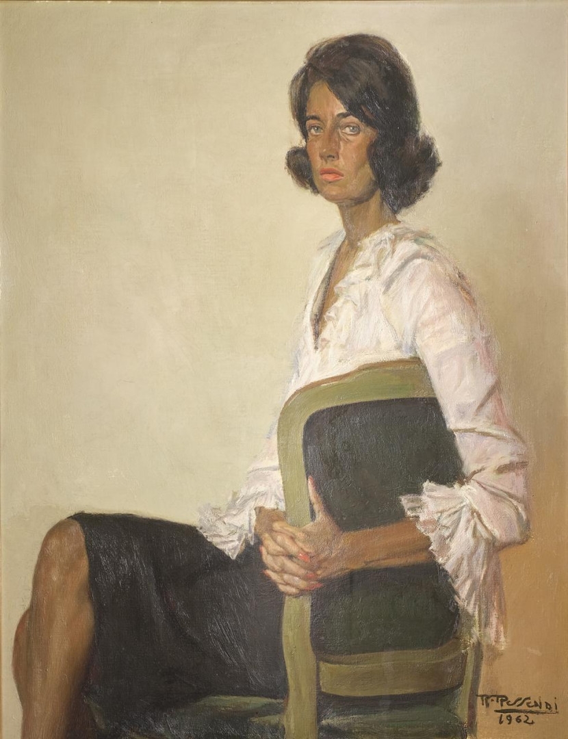 Baldomero Romero Ressendi | Retrato femenino (1962) | MutualArt