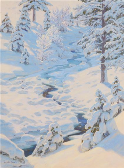 Charles Muench | Snowy landscape | MutualArt