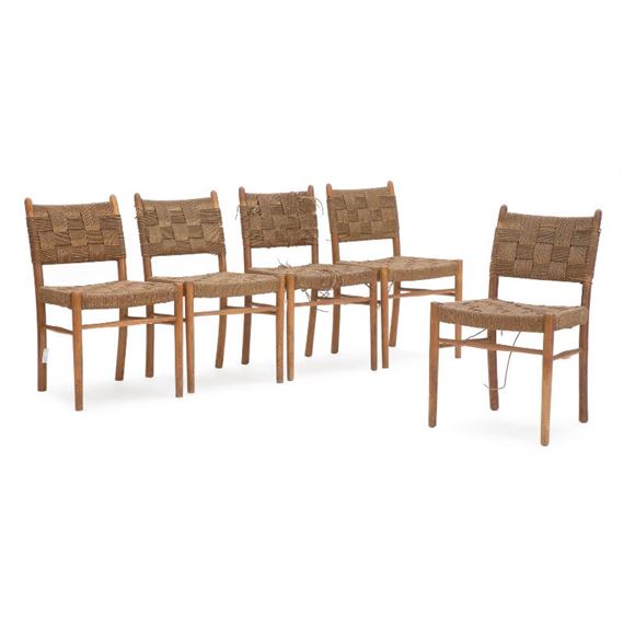 Karl Schroeder | Five chairs with beech frames | MutualArt