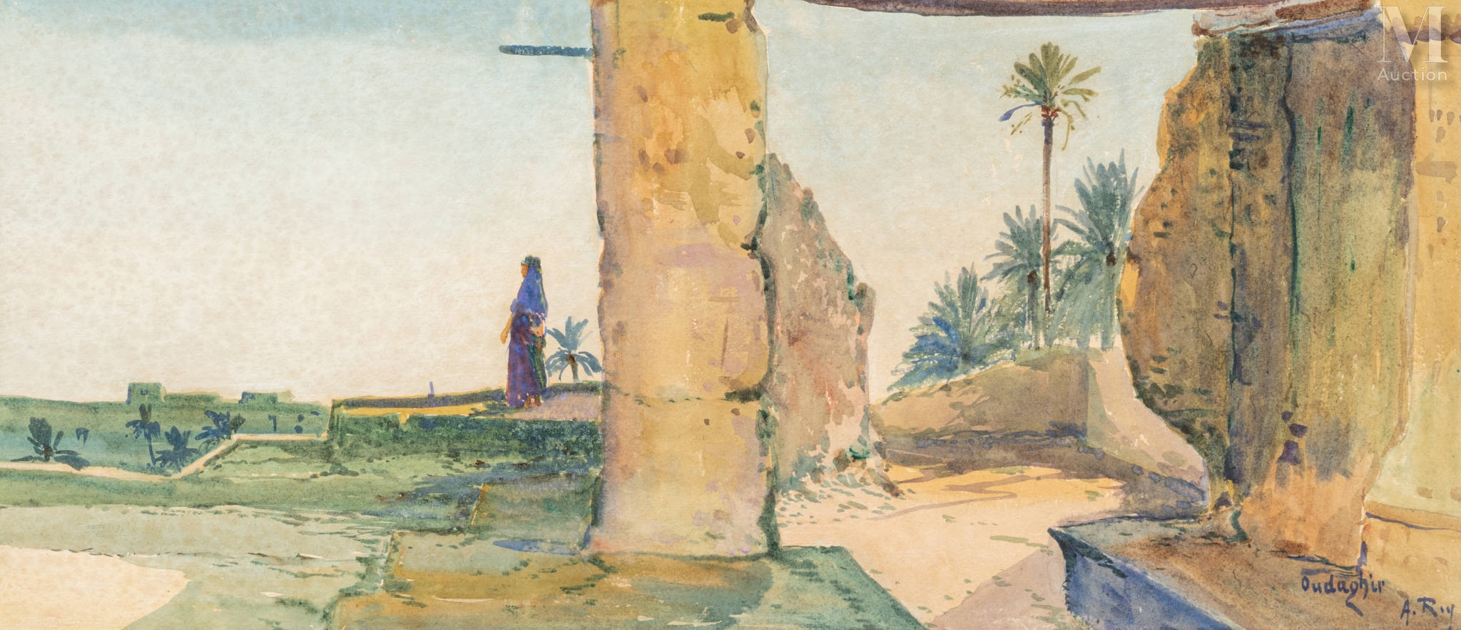 Alphonse Rey | Oasis animée à Oudaghir | MutualArt