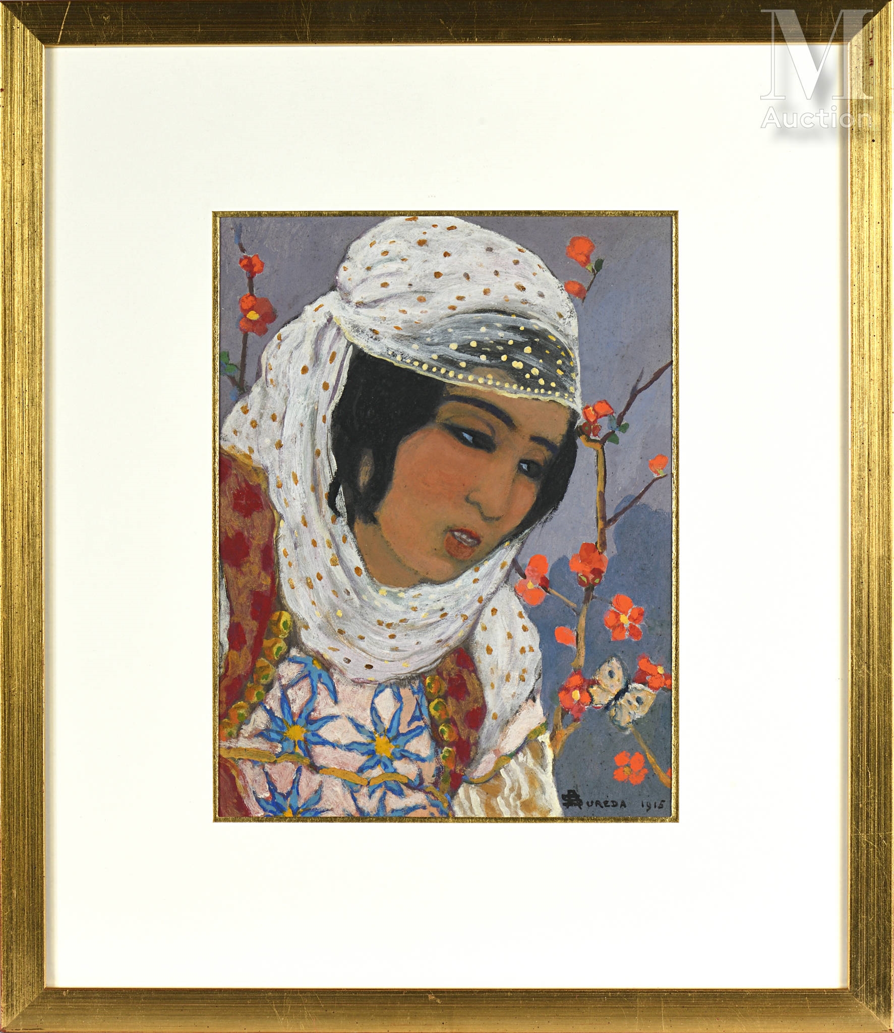 André Suréda | Portrait aux cerisiers (1915) | MutualArt