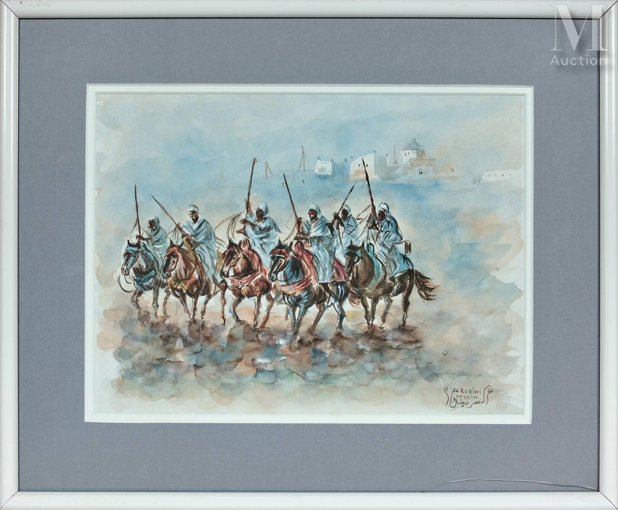 Hassan Serghini | Les cavaliers de la fantasia (96) | MutualArt