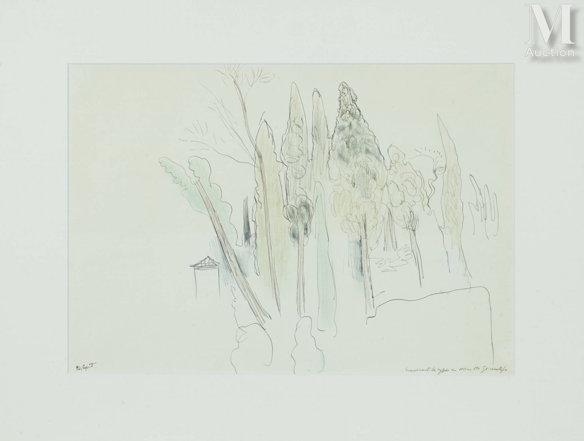 Edouard Léon Louis Edy-Legrand | Mouvements des Cyprès; Scène de ...