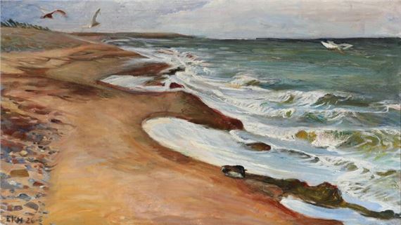 Elise Konstantin-Hansen | Seagulls flying over the breakers on a coast ...