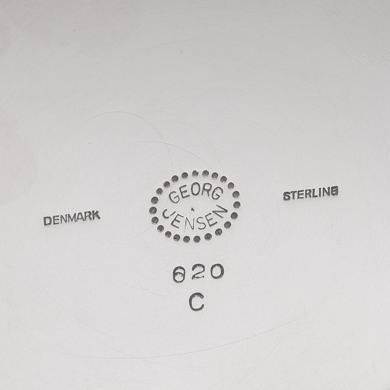 Georg Jensen | A circular sterling silver dish with hammered surface ...