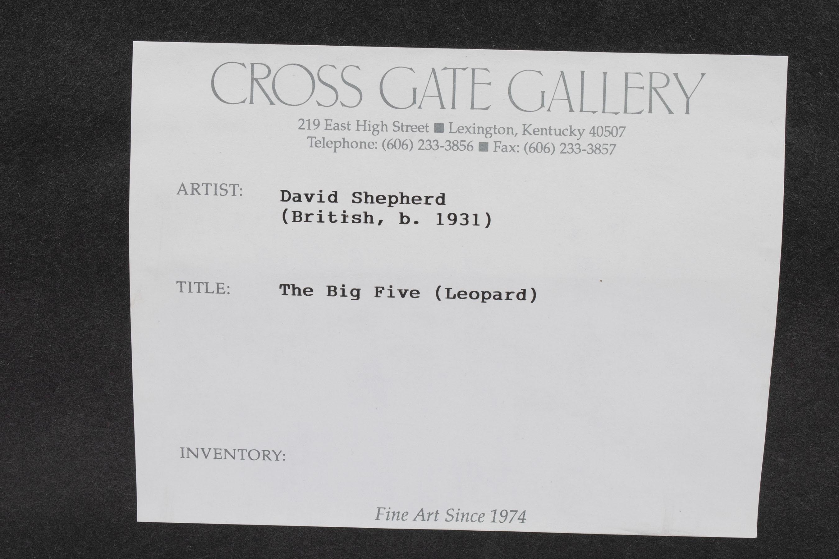 David Shepherd | The Big Five (Leopard) (1997) | MutualArt