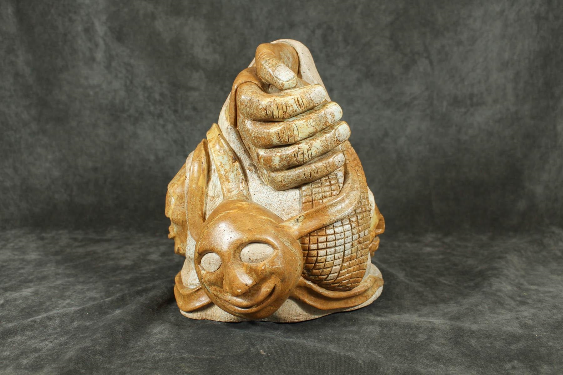 Jacob Ezra Thomas | JACOB E. THOMAS CARVED STEATITE SCULPTURE (1981 ...