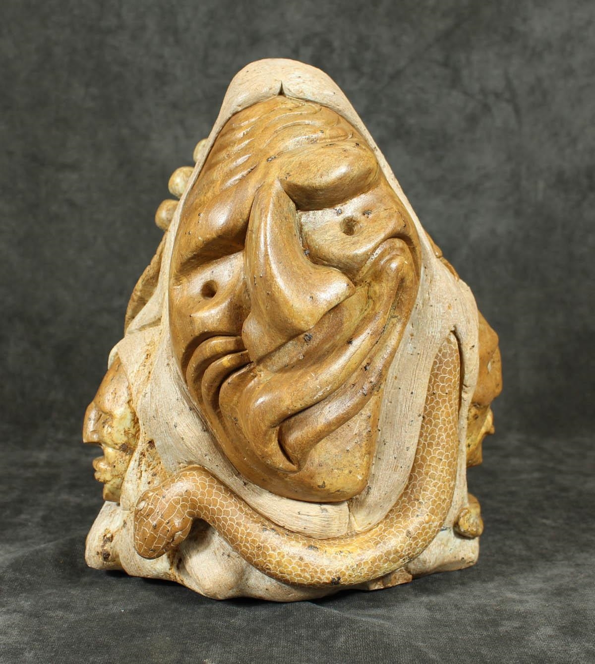 Jacob Ezra Thomas | JACOB E. THOMAS CARVED STEATITE SCULPTURE (1981 ...