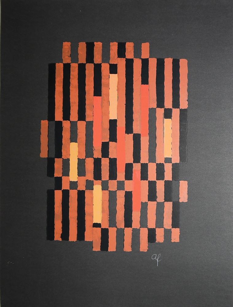 Adolf Richard Fleischmann | Streifenkomposition (1960) | MutualArt