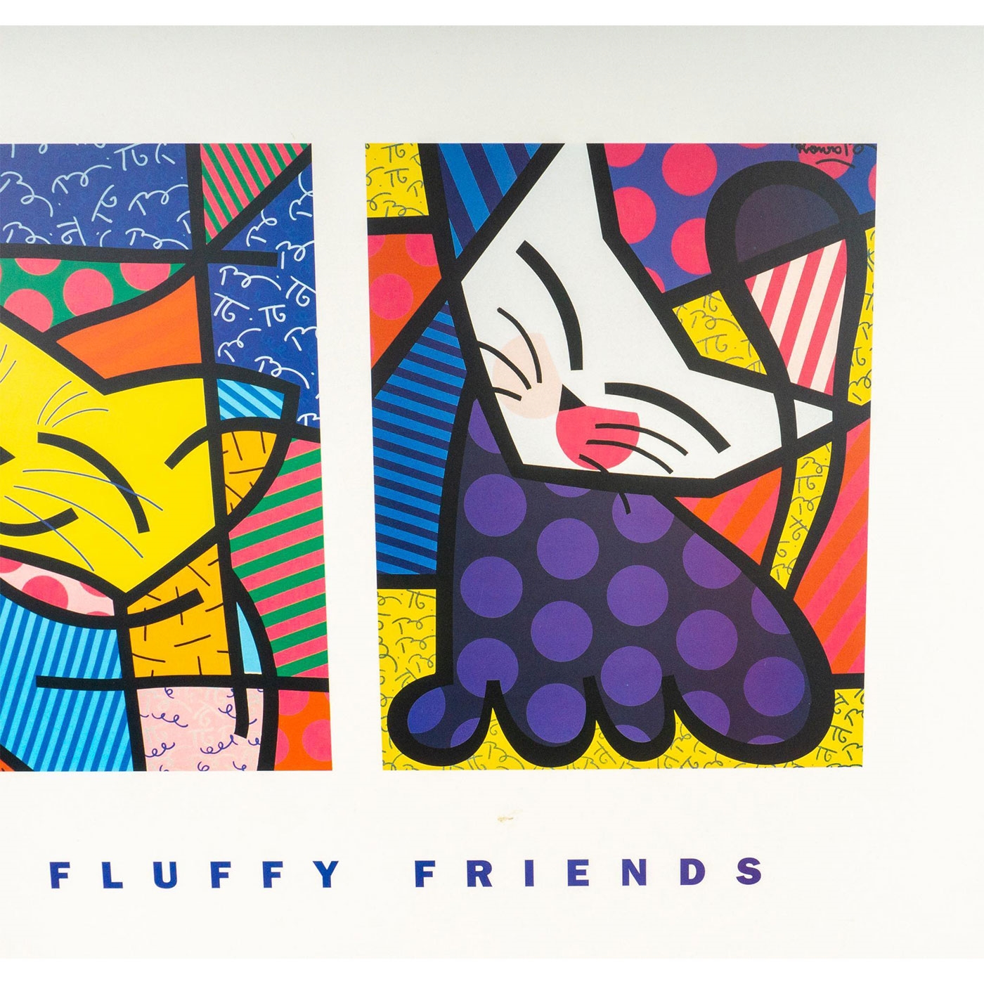 Romero Britto | Featuring three images of cute colorful cats. | MutualArt
