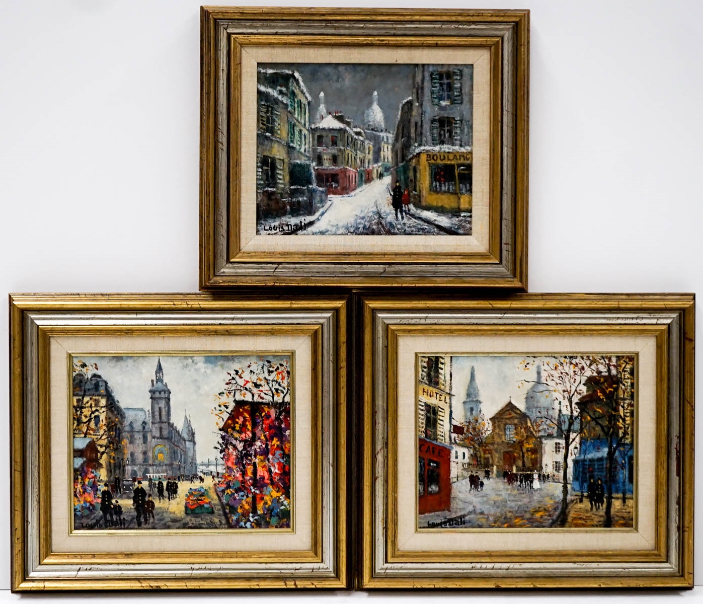 Louis Dali | Group of three original oil paintings on canvas | MutualArt