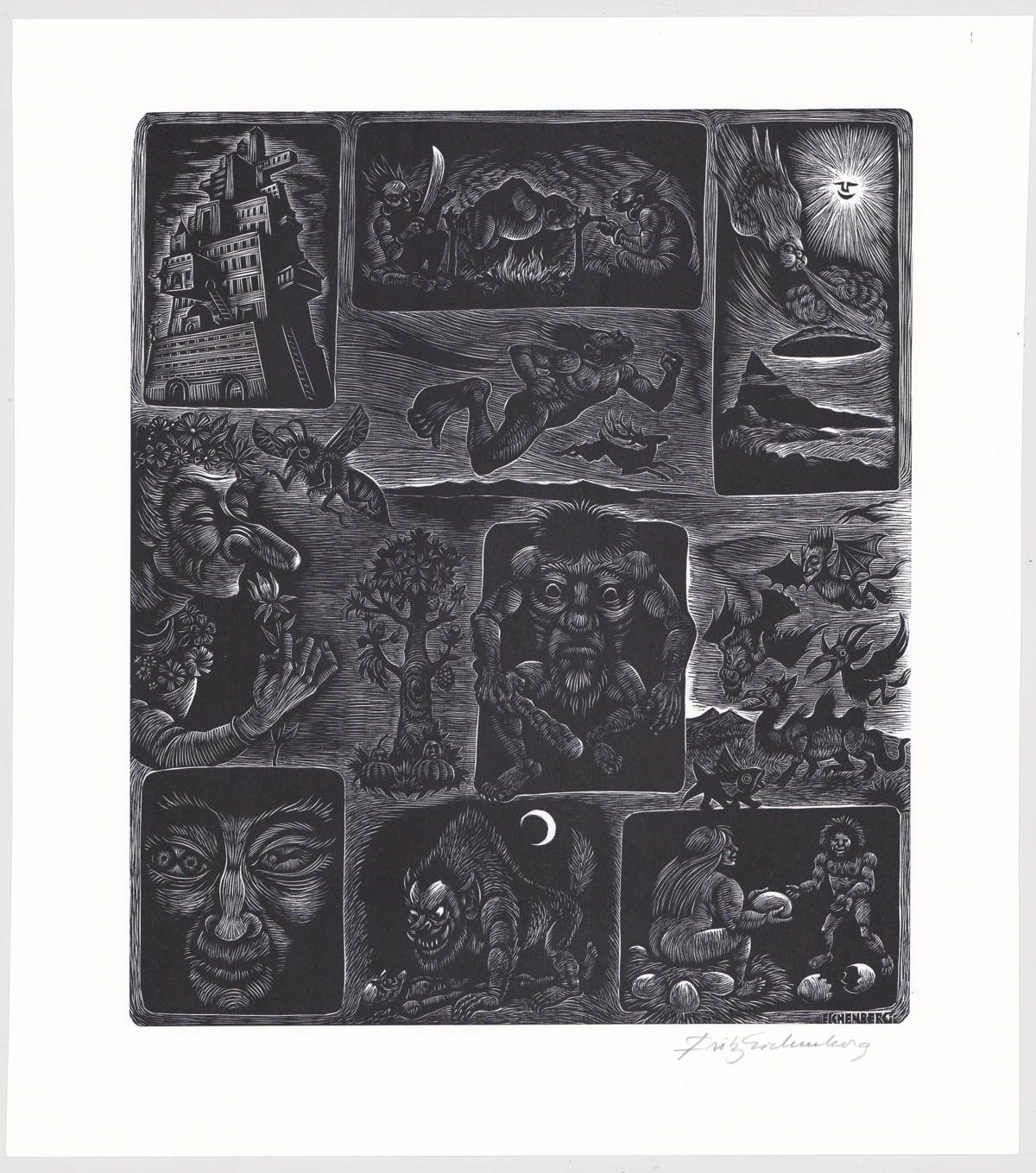 Fritz Eichenberg | (5) Five Fritz Eichenberg Wood Engravings | MutualArt
