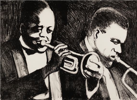 Reginald Adolphus Gammon | King Oliver and Satchmo | MutualArt