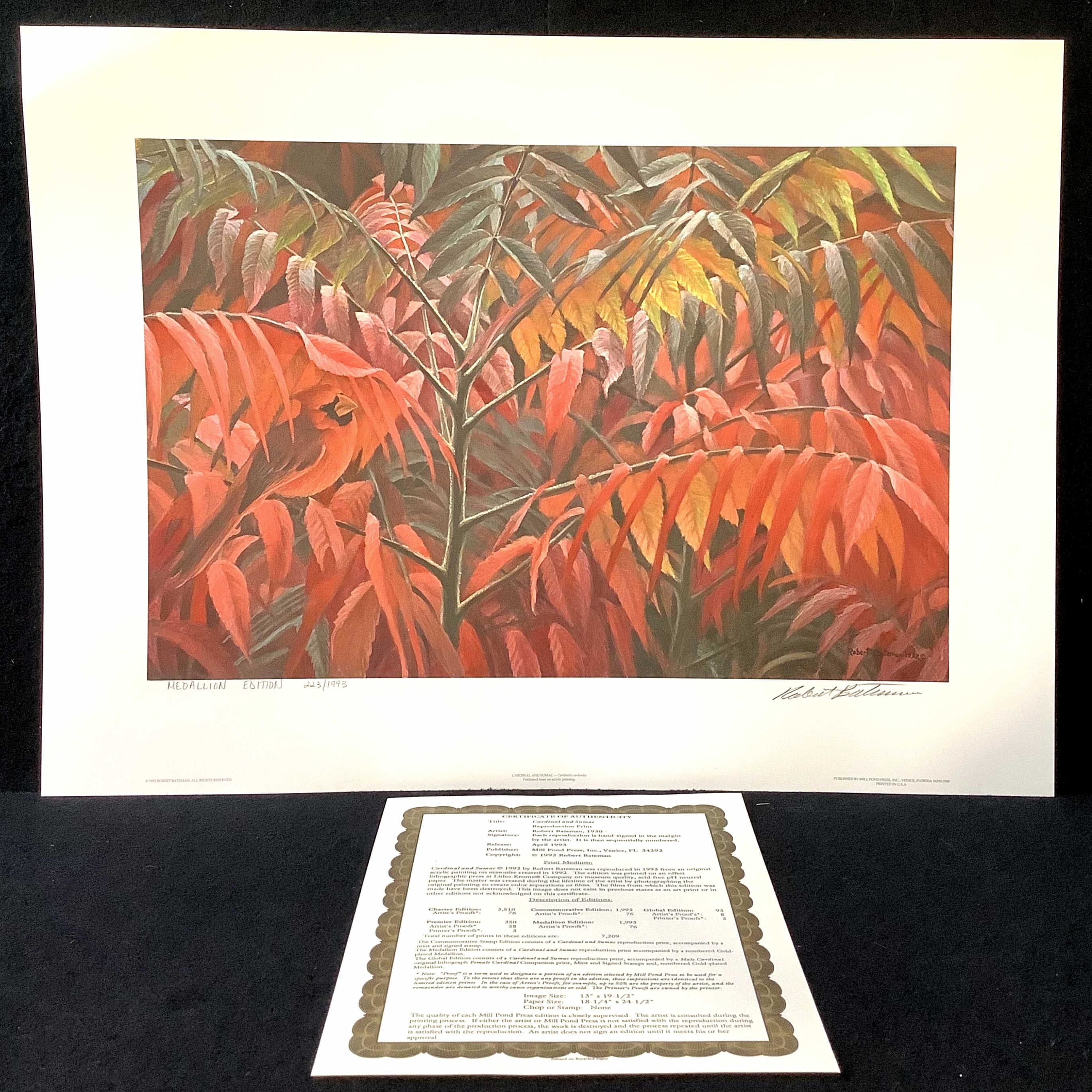 Robert McLellan Bateman | Cardinal And Sumac | MutualArt