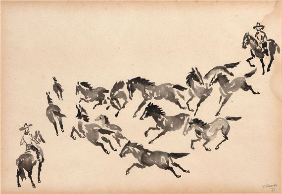 Yoshiya Takaoka | Cavalos (1971) | MutualArt