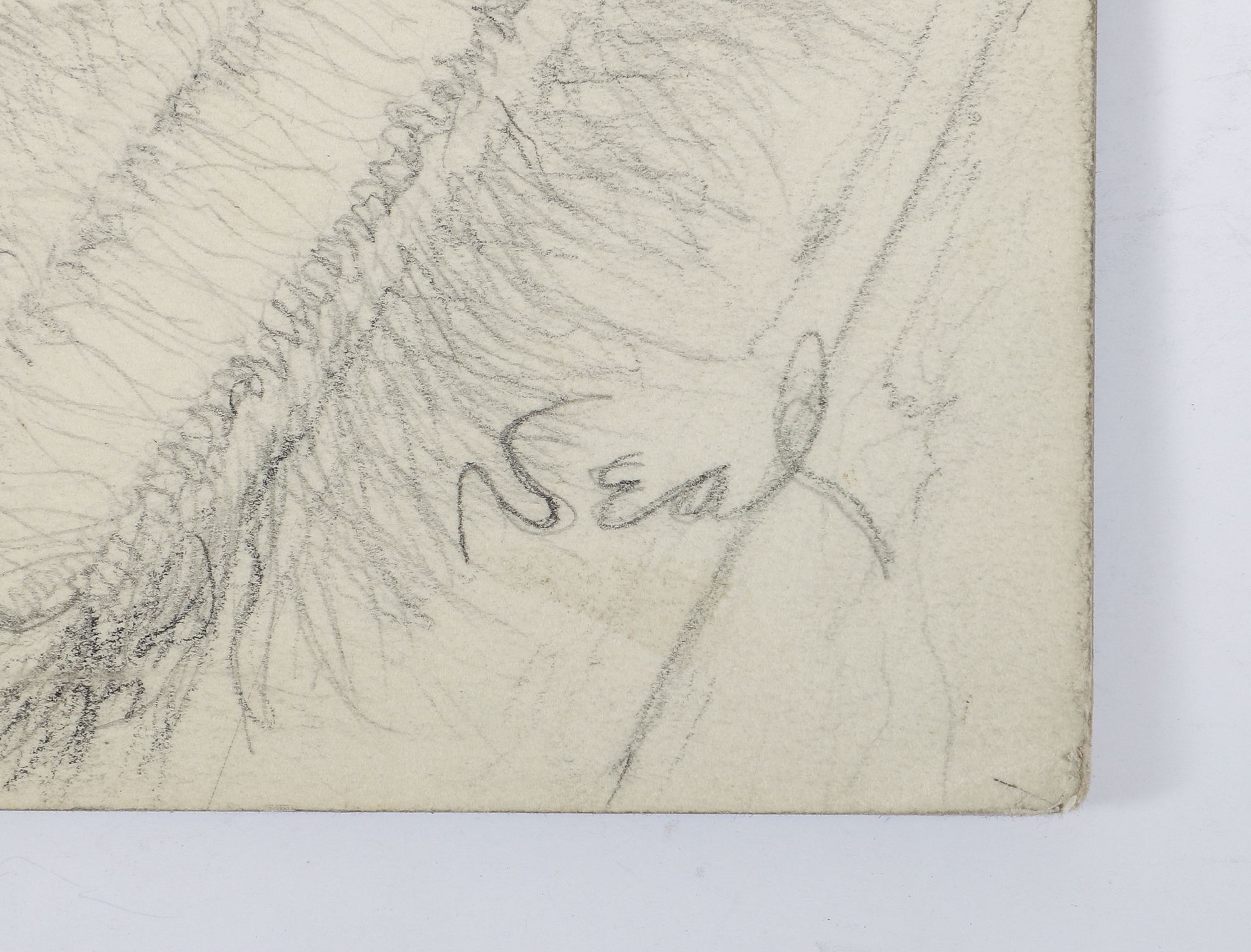 Harold Neal | Pencil drawing of seated nude on illustration board ...