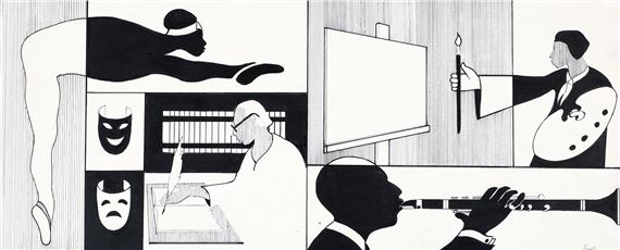 Harold Neal | Pencil drawing of seated nude on illustration board ...