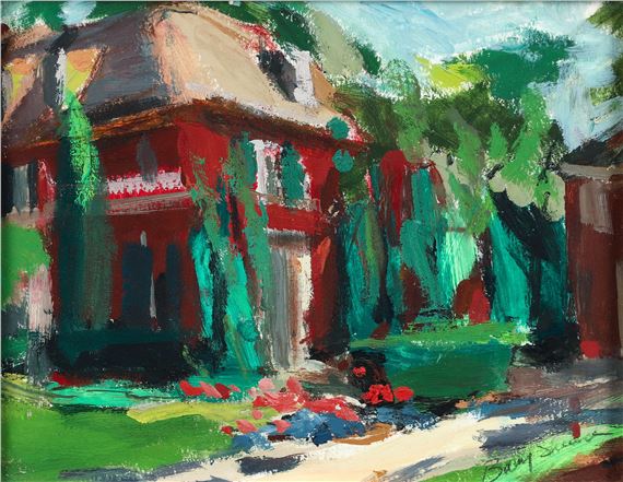 Barry Shields | Summer Entrance to a House on Beacon Street | MutualArt