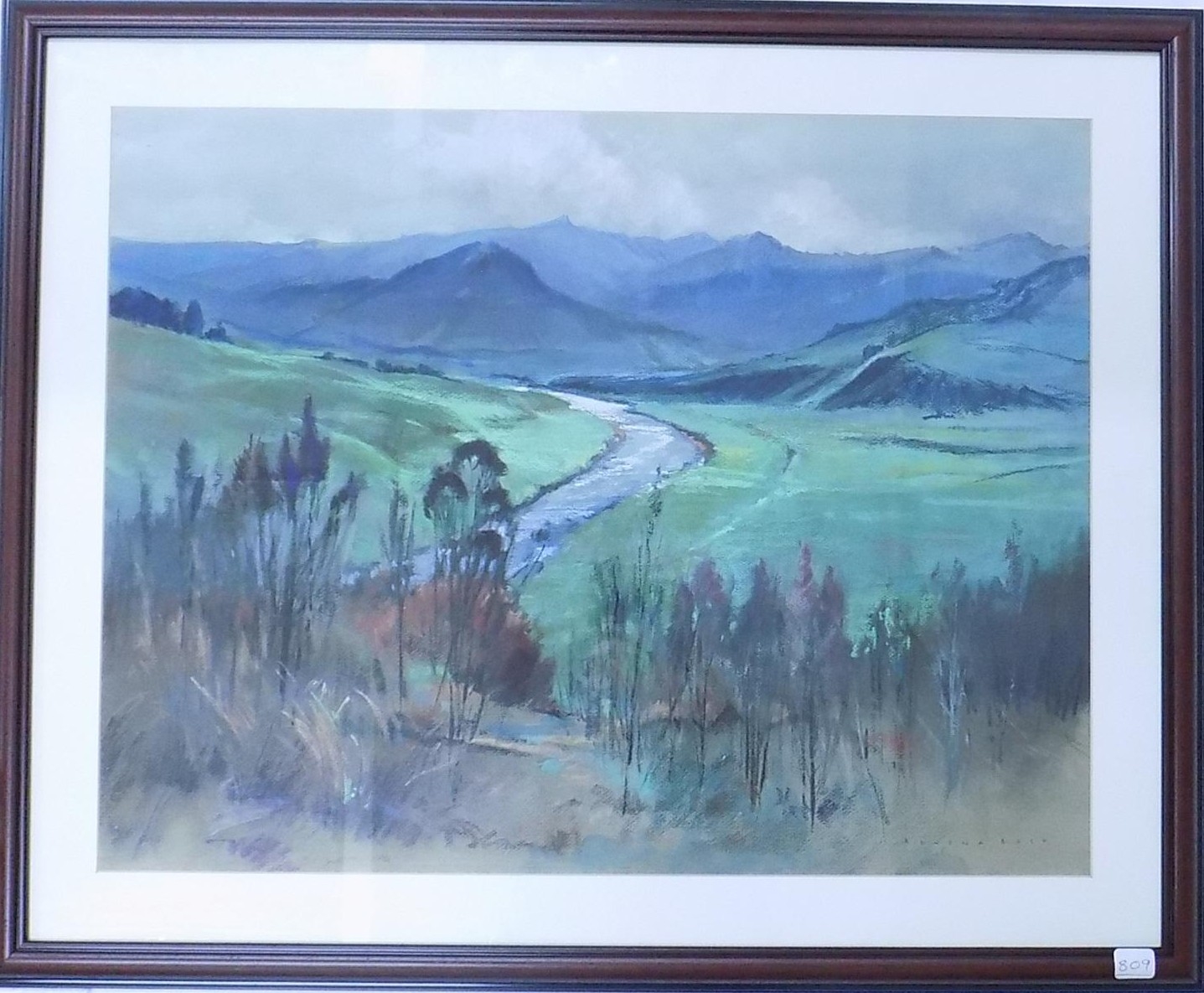 Rowena Bush | River through Farmyard | MutualArt