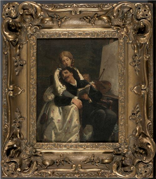 Armand Constant Mélicourt-Lefebvre | Le peintre et son modèle | MutualArt