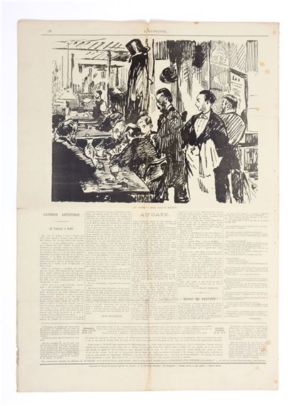 Édouard Manet | Au café. Dessin inédit de Manet [Intérieur du café ...