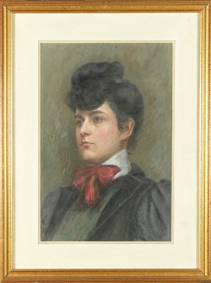 Alexandre Jacques Chantron | PORTRAIT DE DAME (1883) | MutualArt