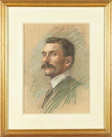 Alexandre Jacques Chantron | Portrait d homme à la moustache | MutualArt