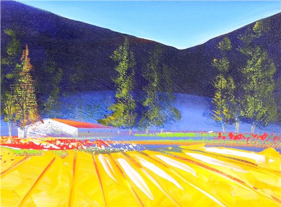 Jacques Krugel | VIEW OF THE FARM PAST THE YELLOW FIELDS | MutualArt