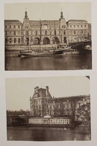 Bisson Frères | Paris, Louvre, Colbert pavilion; The Seine and the ...
