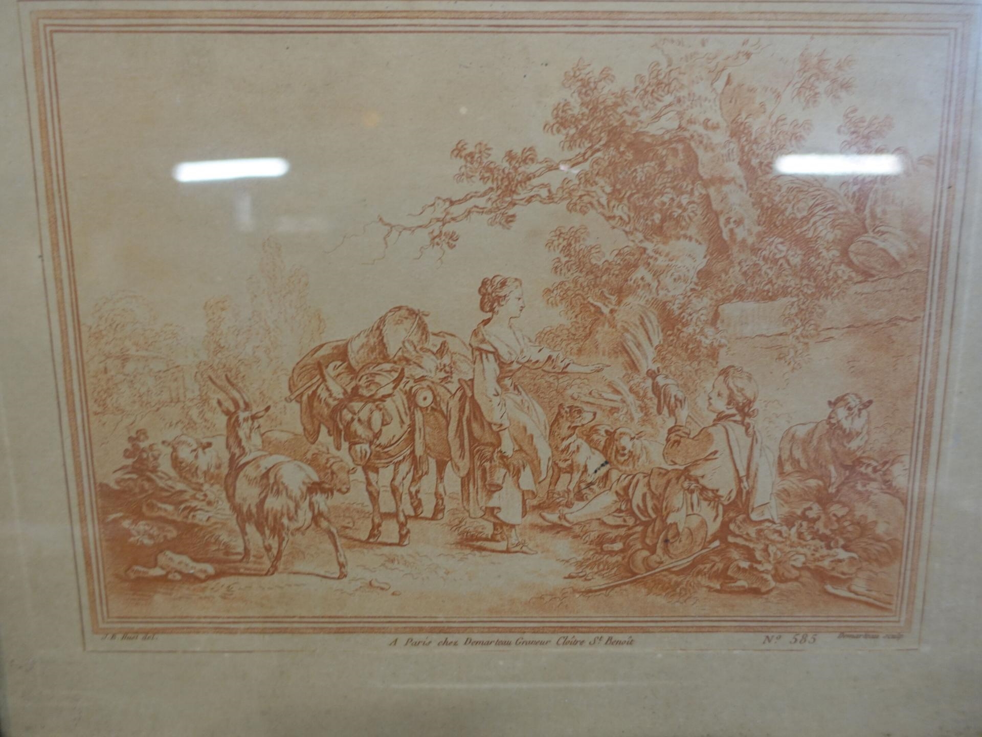 Jean-Baptiste Huet | après HUET Jean-Baptiste, par DEMARTEAU - Scènes pastorales | MutualArt