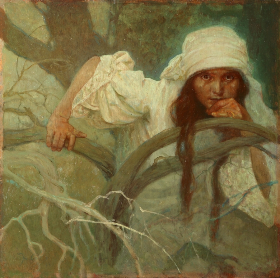 Alphonse Mucha | The symbol of medicine / Girl (1933) | MutualArt