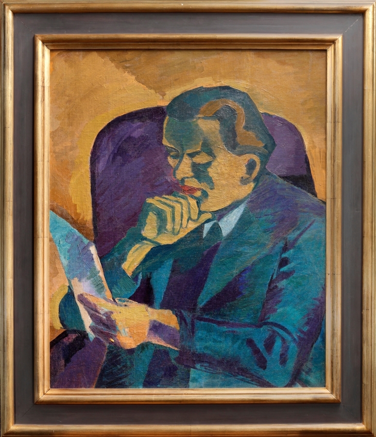 Bohumil Kubista | Portrait of a Reader (Portrait of Professor Antonin ...