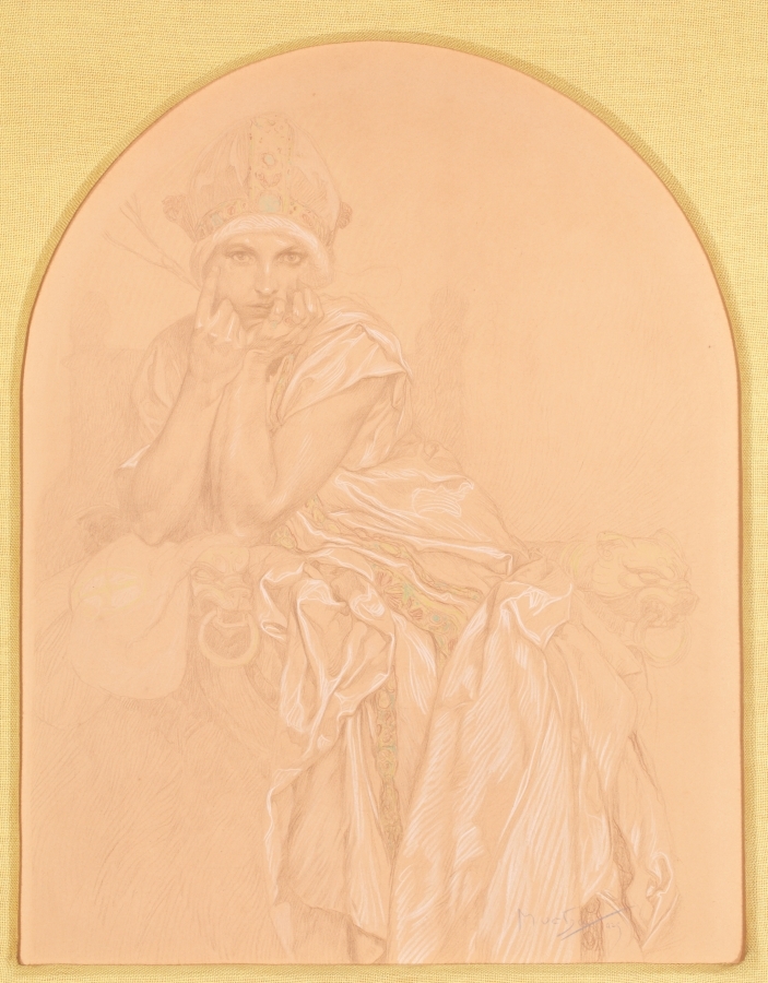 Alphonse Mucha | Portrait of a Girl (1929) | MutualArt