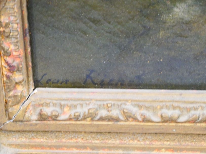 Léon Richet | 40,5 x 32cm Dimensions with the frame : 56 x 48 cm The ...