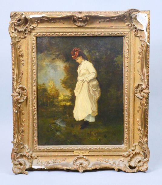 Léon Richet | 40,5 x 32cm Dimensions with the frame : 56 x 48 cm The ...