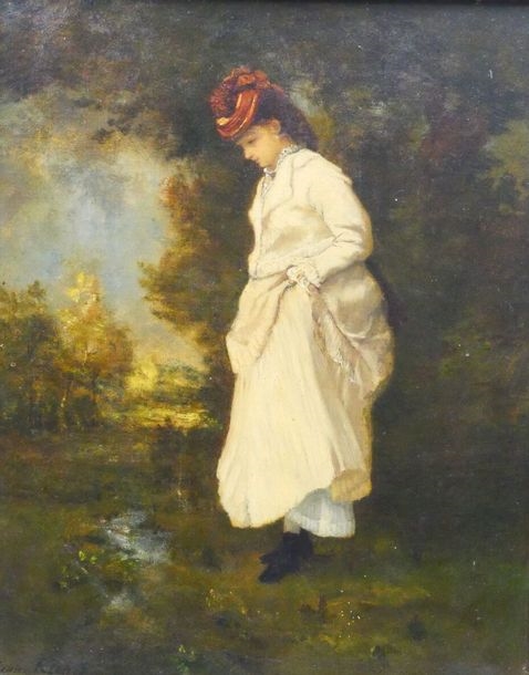 Léon Richet | 40,5 x 32cm Dimensions with the frame : 56 x 48 cm The ...