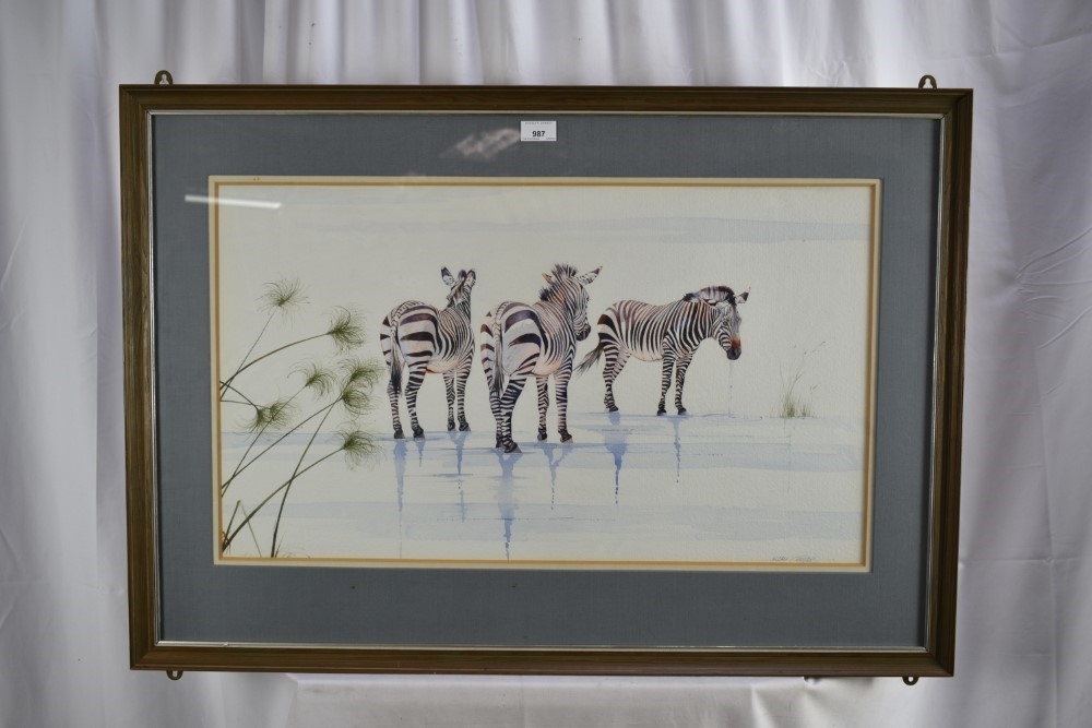Alan Carter | Zebra and the Papyrus | MutualArt