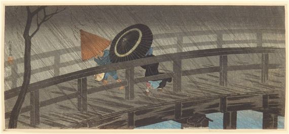 Takahashi Shōtei | Rain on Izumi Bridge | MutualArt
