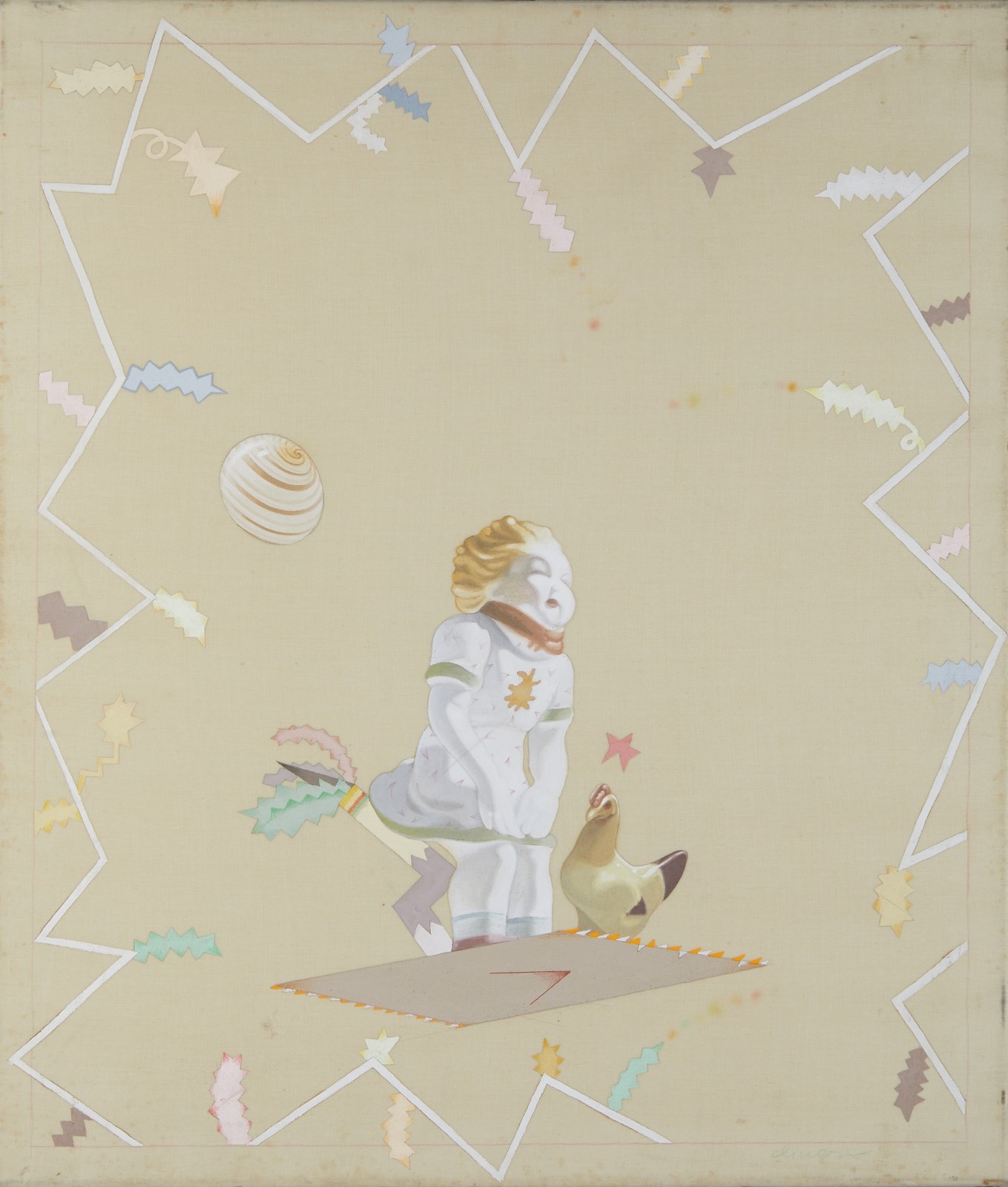 Luca Alinari | Bambina con gallina. | MutualArt
