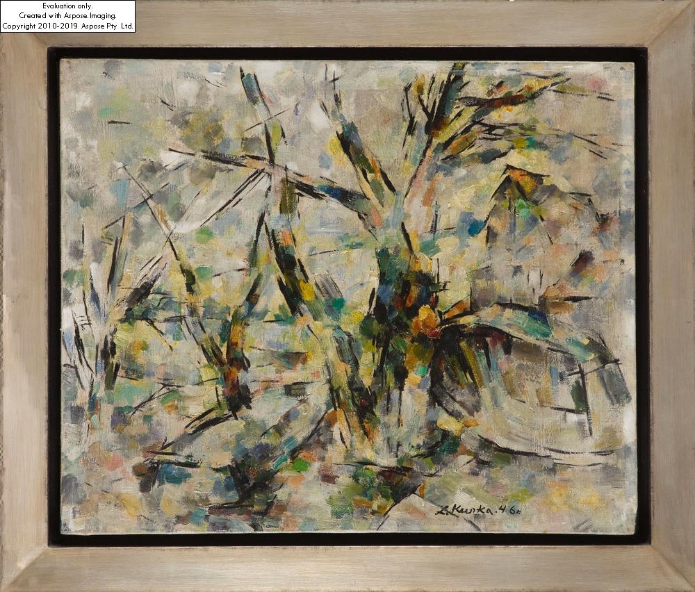 Lech Kunka | Pejzaż z drzewami (1946) | MutualArt