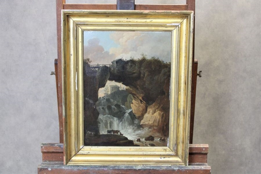 Jacob Philippe Hackert | Waterfall landscape and ancient ruin (1758 ...