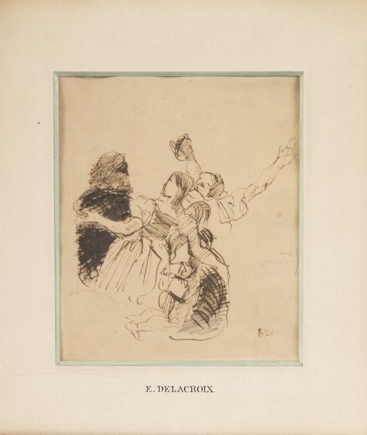 Eugène Delacroix | Esquisses pour un groupe de quatre figures, très ...