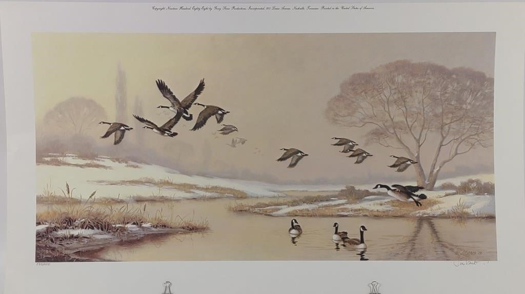 Jim Lamb | Jim Lamb Signed & Numbered 1988 Geese Print | MutualArt